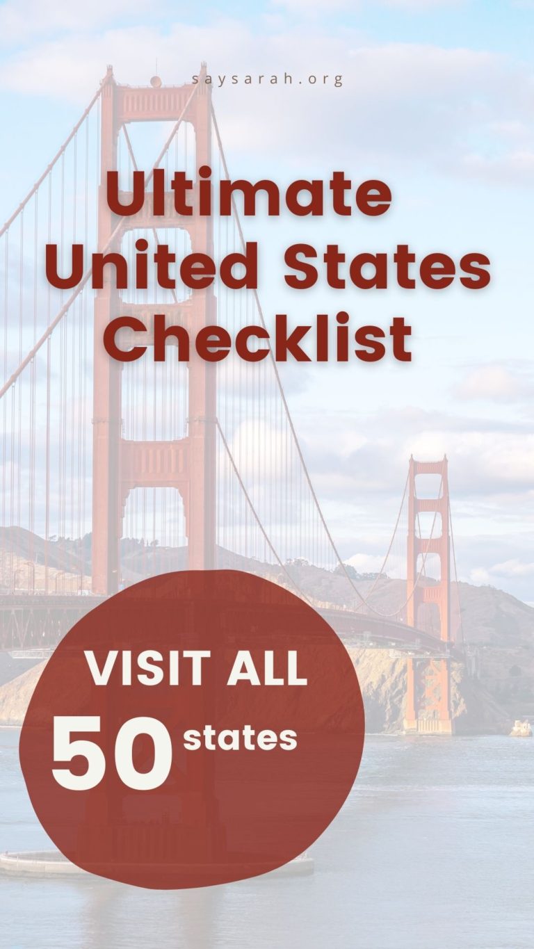 United States Checklist - Check Off All 50 States Now! - Say Sarah